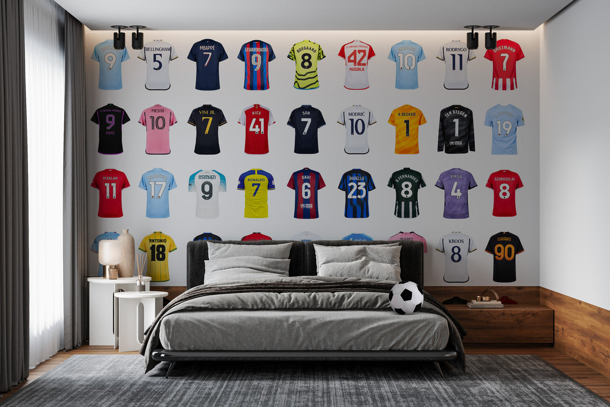 Soccer Jersey Wall Mural – WIV-929 - The Perfect Tribute to Football P ...