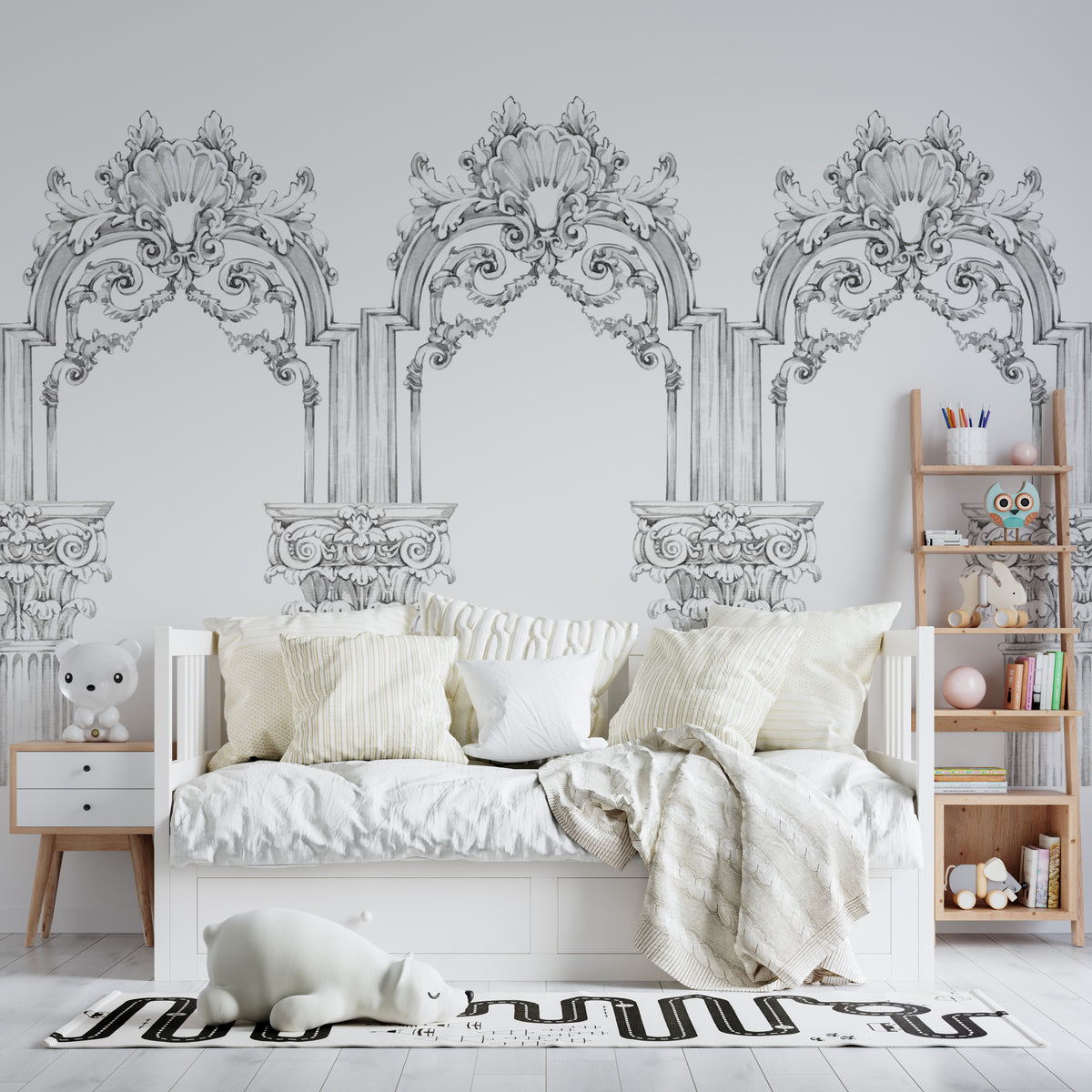 Pompeii WIV-606 - A Timeless Architectural Wall Mural for Elegant Inte ...