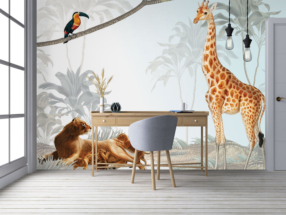 Animals of Africa WIV-351 Wall Mural – Embark on a Safari Adventure in ...