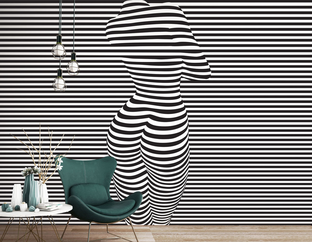 The woman in the wall WIV-87 - A Captivating Abstract Wall Mural to Tr ...