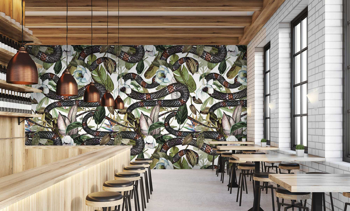 Tropical Snake pattern WIV-427 Wall Mural - Add Exotic Flair to Your S ...