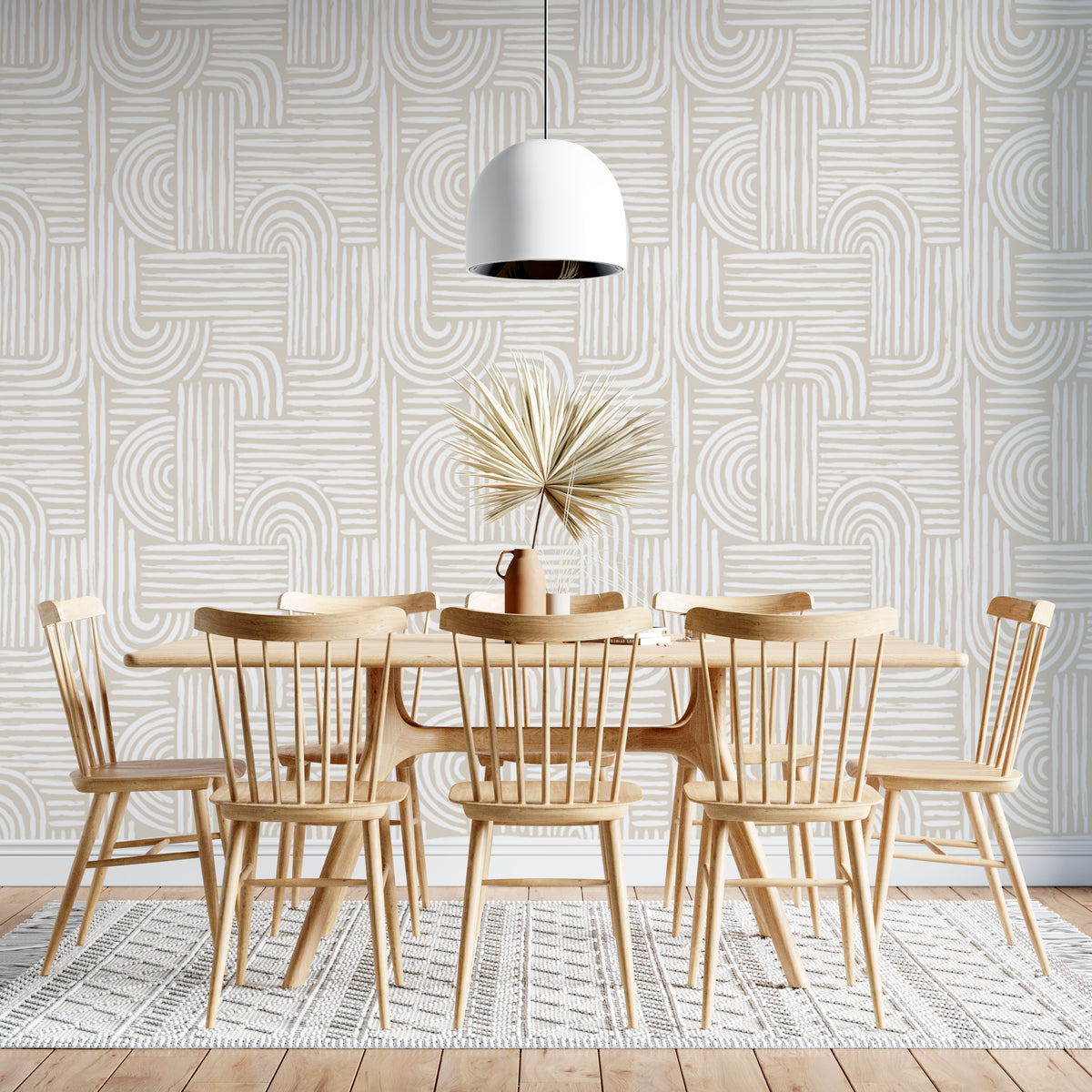 Arches and lines - Boho Wallpaper WIV-932 - Modern Elegance for Your S ...