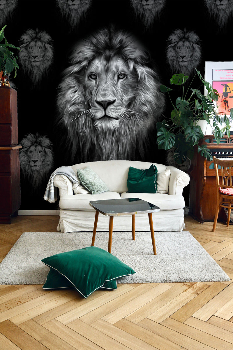The Jungle King WIV-746 - Elevate Your Space with a Majestic Lion Wall ...