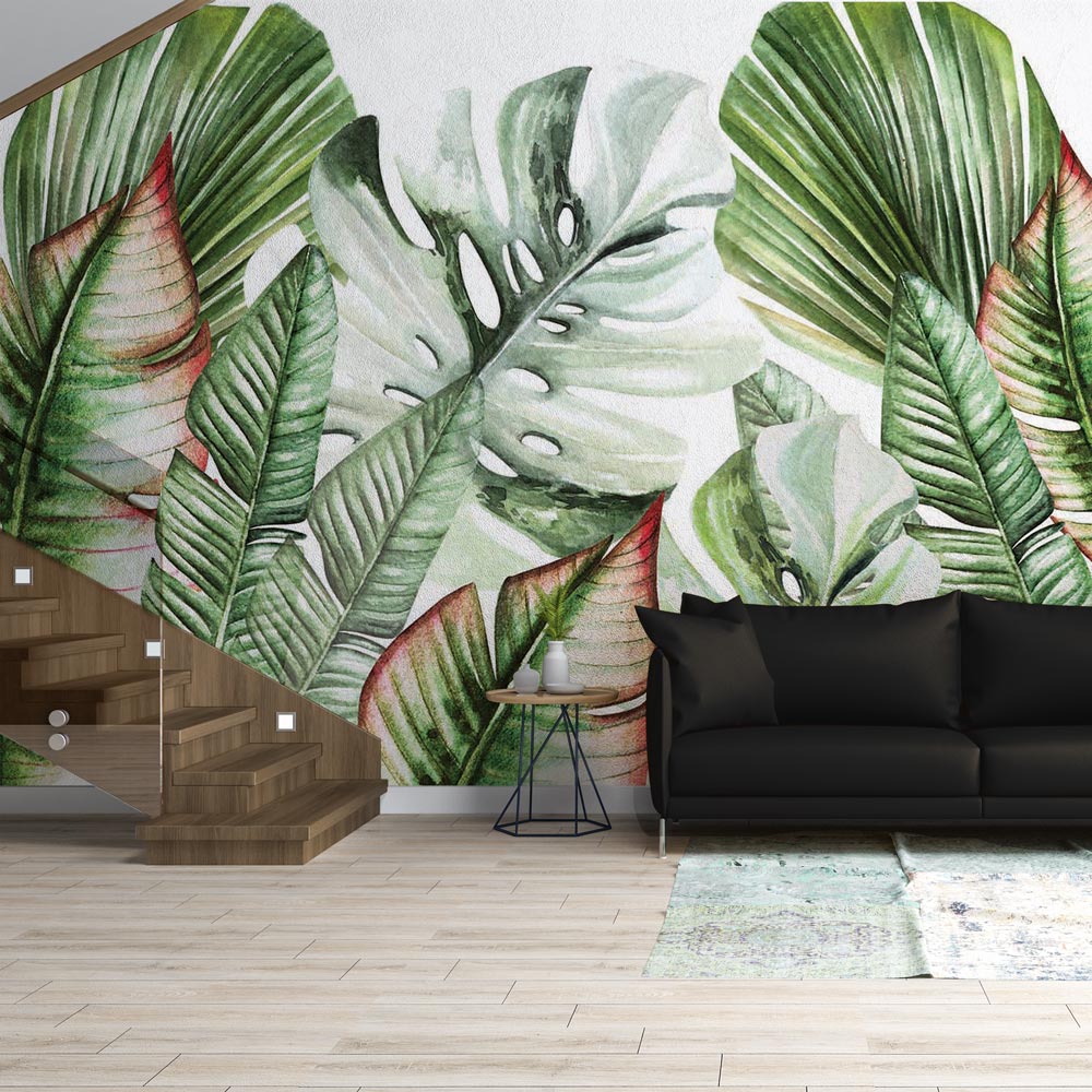 Monstera leaves WIV-267 - A Tropical Wall Mural for a Refreshing and V ...