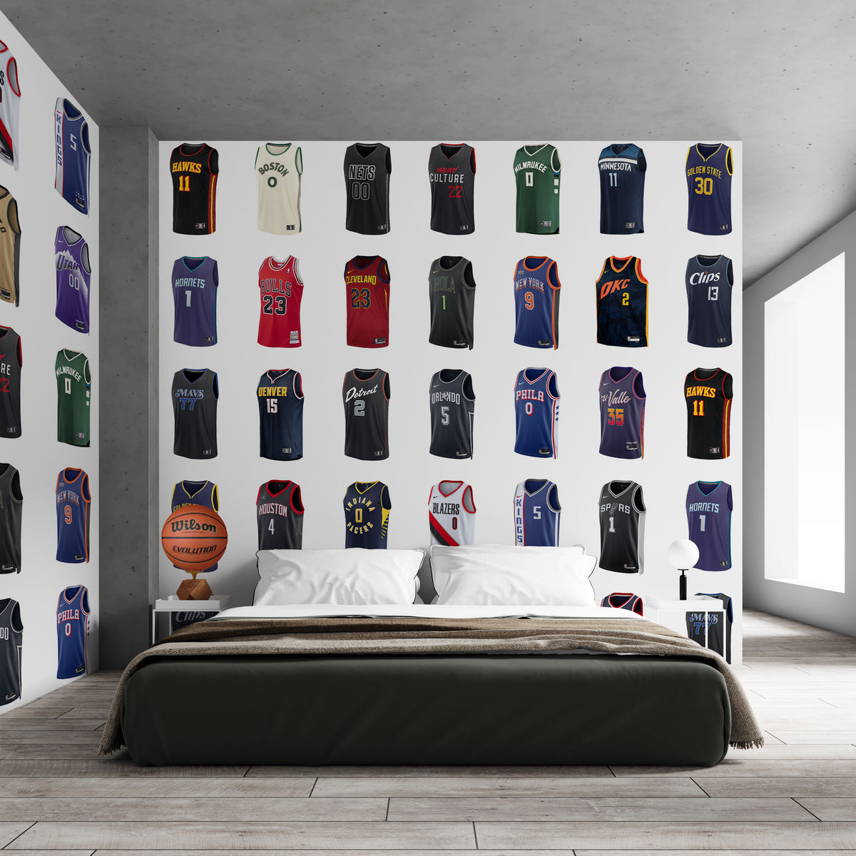 Jersey NBA wall mural WIV-919 - A Must-Have for Basketball Fans – Wall ...