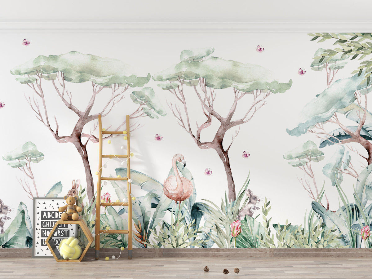 Pandora paradise WIV-759 - A Magical Watercolor Jungle Mural for Kids ...