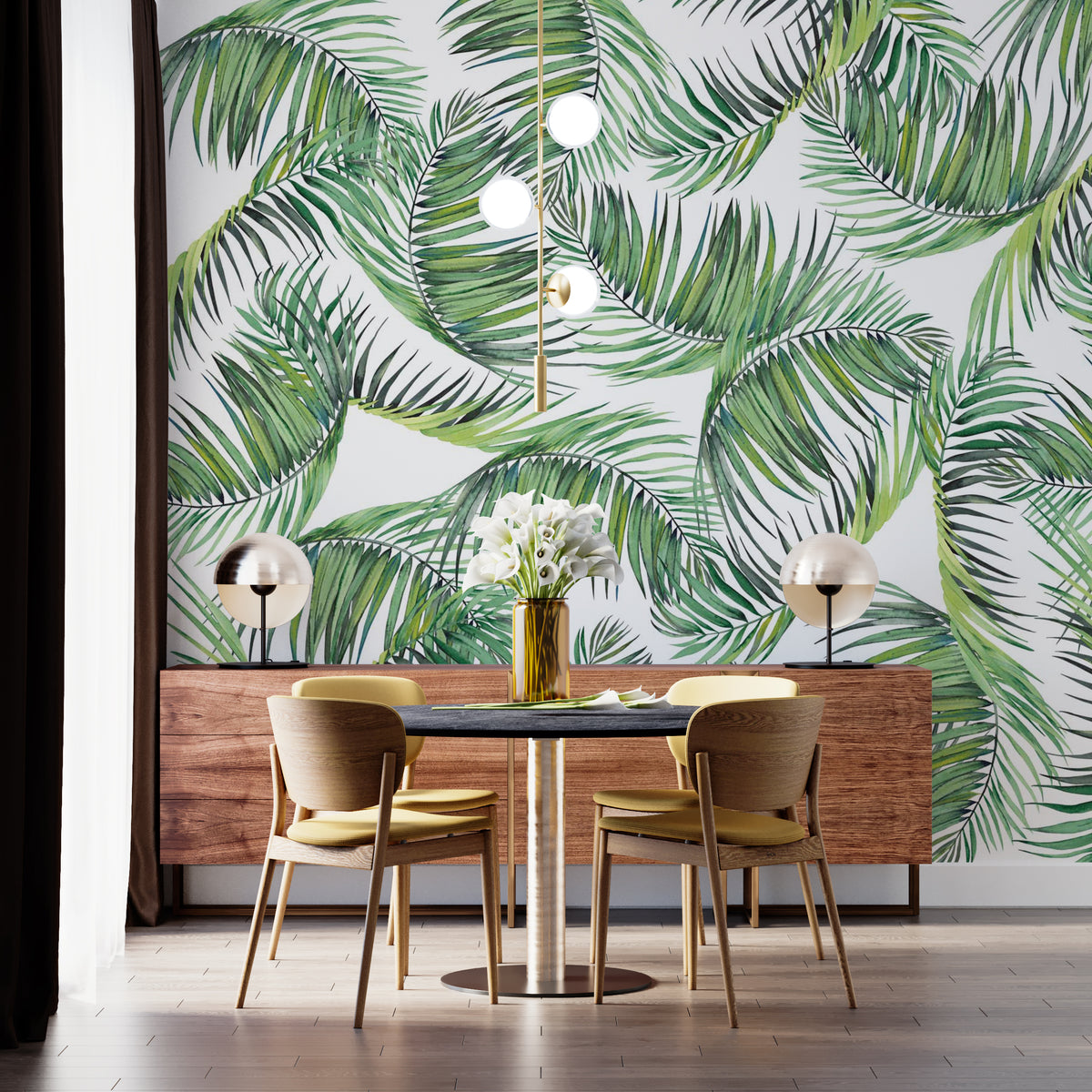 Rich palm WIV-700 Wall Mural - Elevate Your Space with Lush Tropical E ...