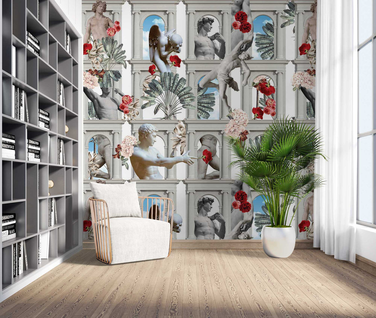 Greek heaven WIV-878 - A Breathtaking Architectural Wall Mural for a S ...
