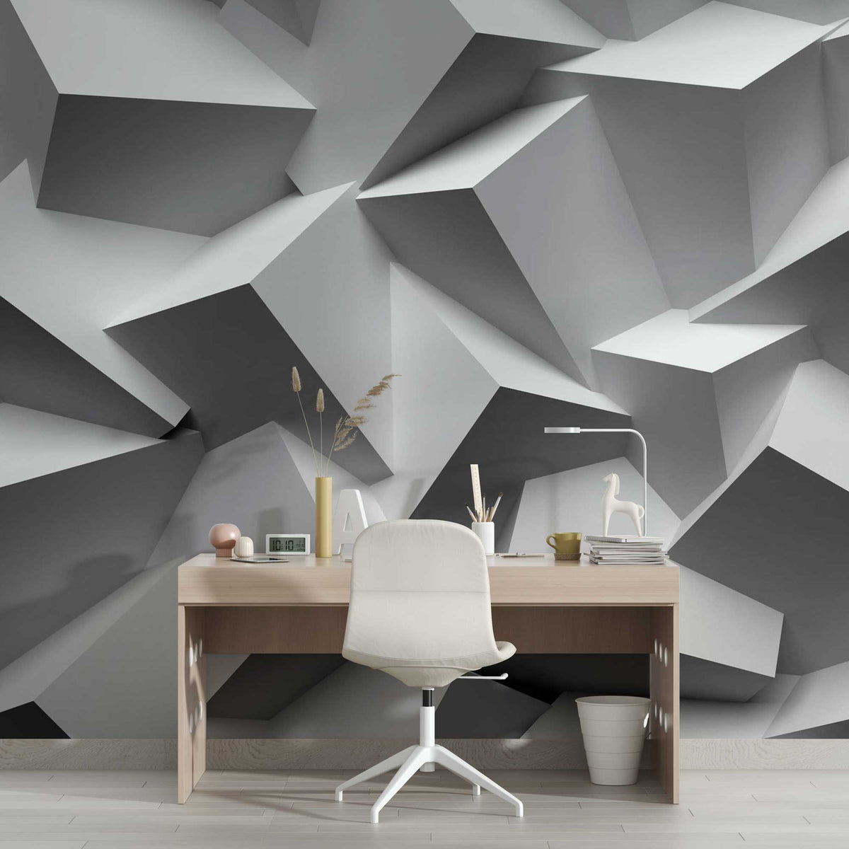 Visio WIV-537 - Modern 3D Geometric Wall Mural for Contemporary Interi ...