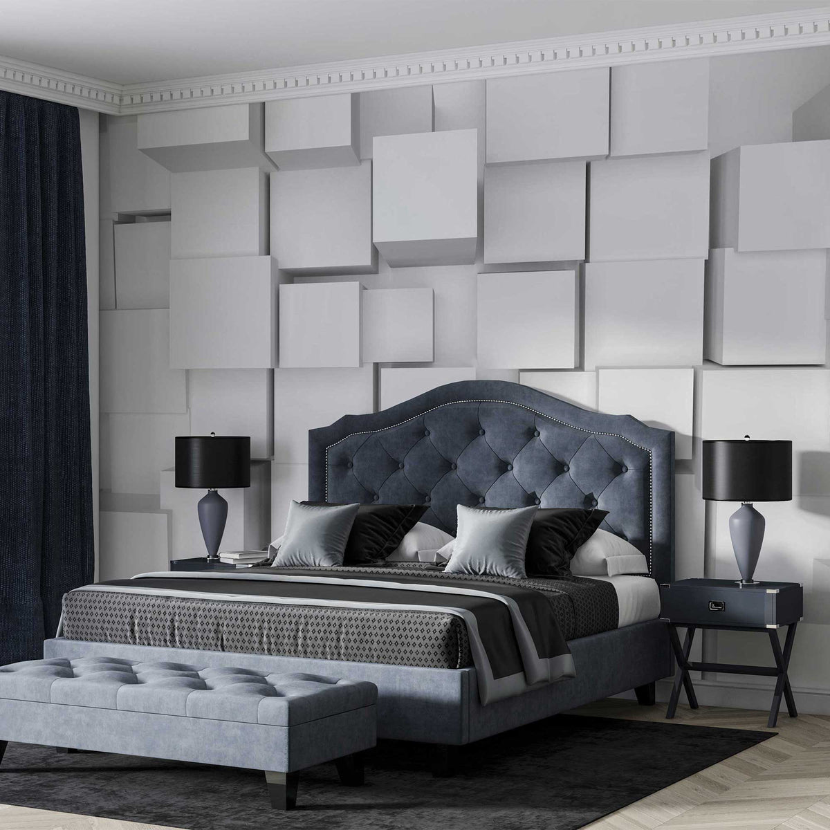 3D Cubes wall mural WIV-474 - A Modern Geometric Statement – Wall in vogue